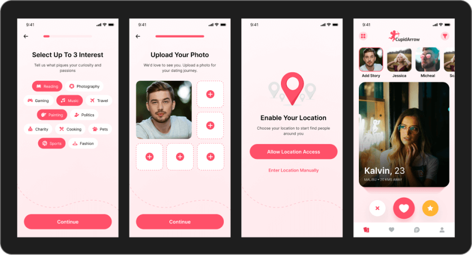 Tinder Style Dating App UI